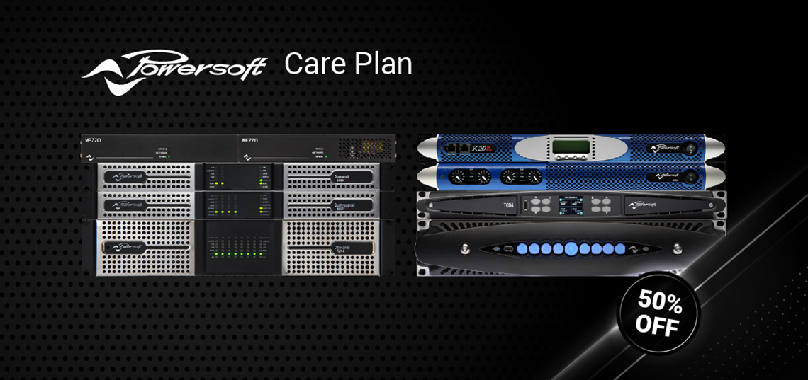1 an suplimentar de garanție Powersoft cu 50% reducere