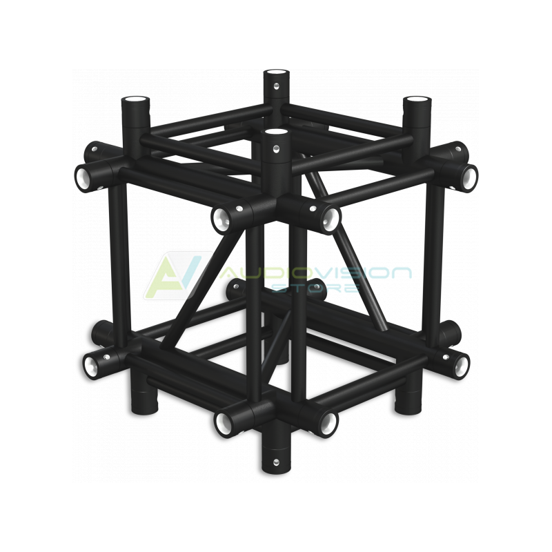 SQ40X6B - 6-way X joint for SQ40 Series, extrude tube 50x2mm, 2x FCQ5 ...