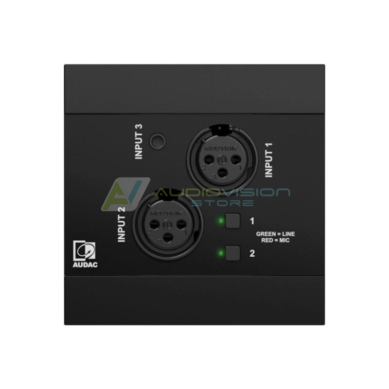 AUDAC NWP320/B - Panou intrare rețea Dante™/AES67 - 2 x XLR + mufă de 3 ...